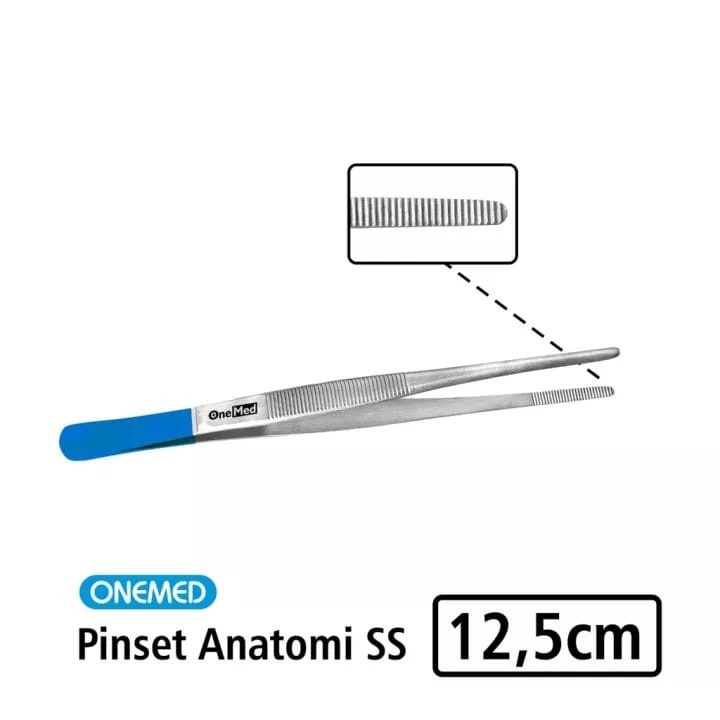 Jual Pinset Anatomis Medis / Anatomi BIRU P3K 12.5cm Stainless Steel ...
