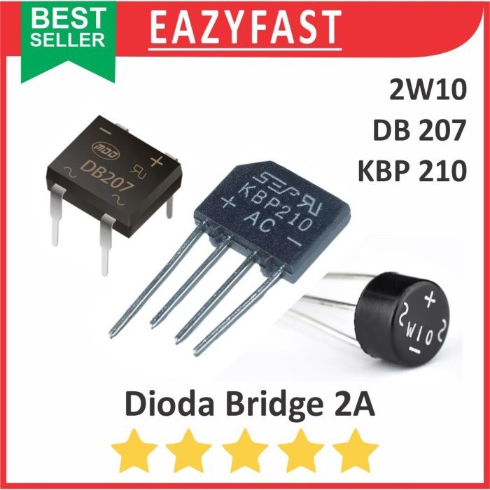 Jual Dioda Kiprok Bridge 2A 2 A Ampere Diode Rectifier 2W10 DB207 KBP210 210 Jembatan Penyearah ...
