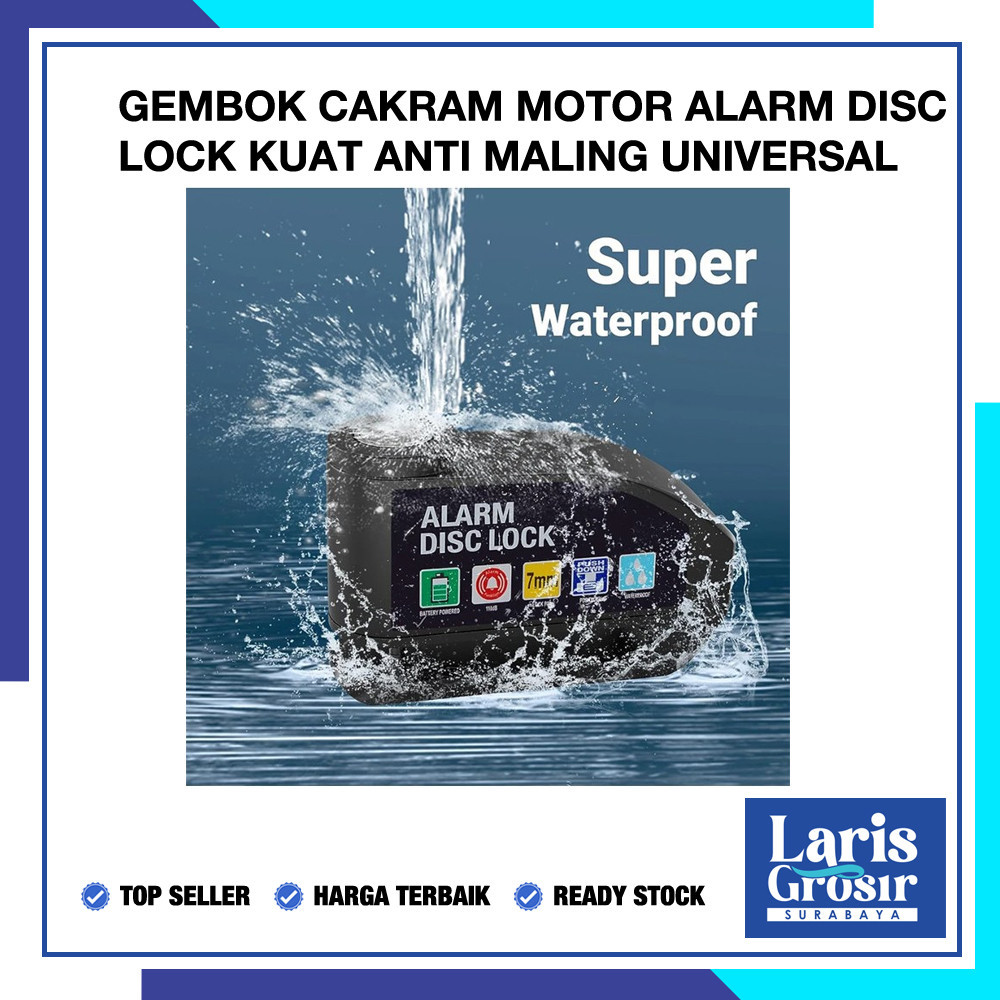 Jual Kunci gembok pengaman alarm cakram disc lock motor | Shopee Indonesia