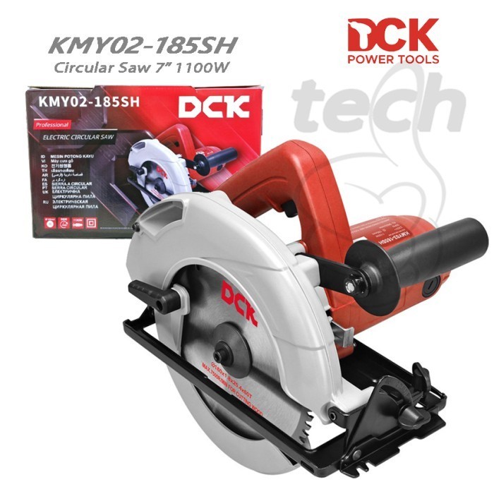 Jual Mesin Gergaji Circle Circular Saw 7" 1100W DCK KMY02-185SH | Shopee Indonesia