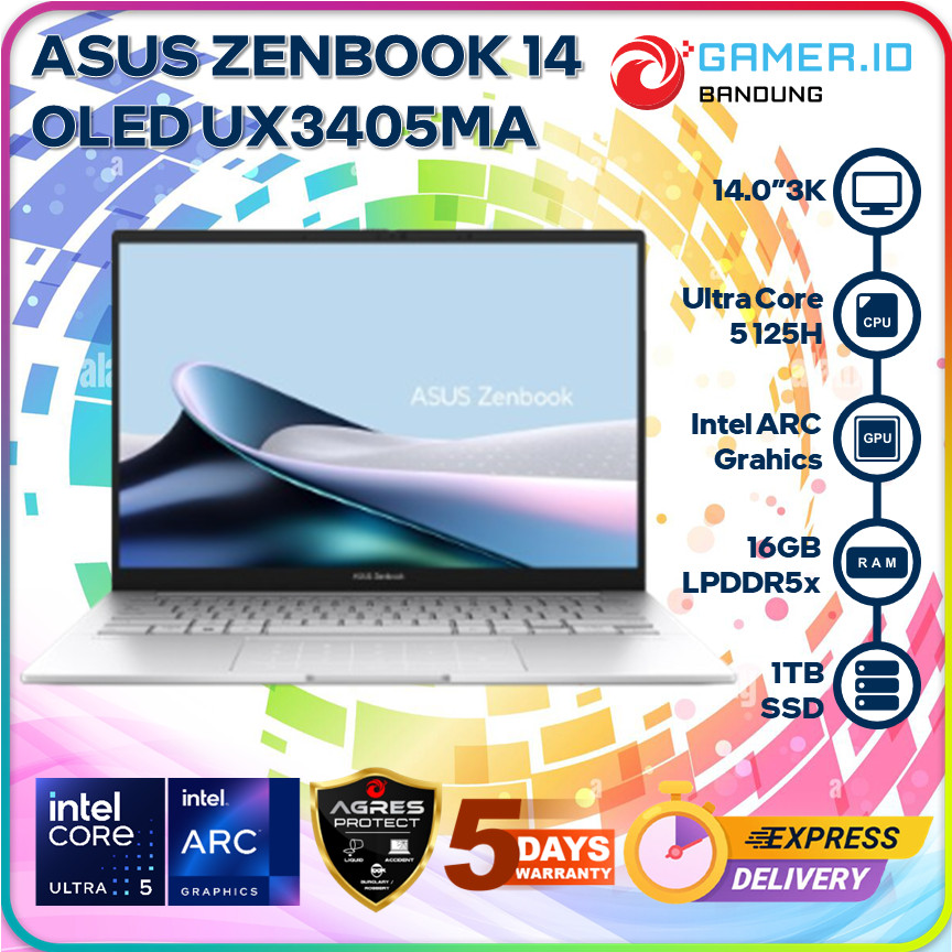 Jual ASUS ZENBOOK 14 UX3405MA ULTRA 5 125H 16GB 1TB 14" 3K OLED ...