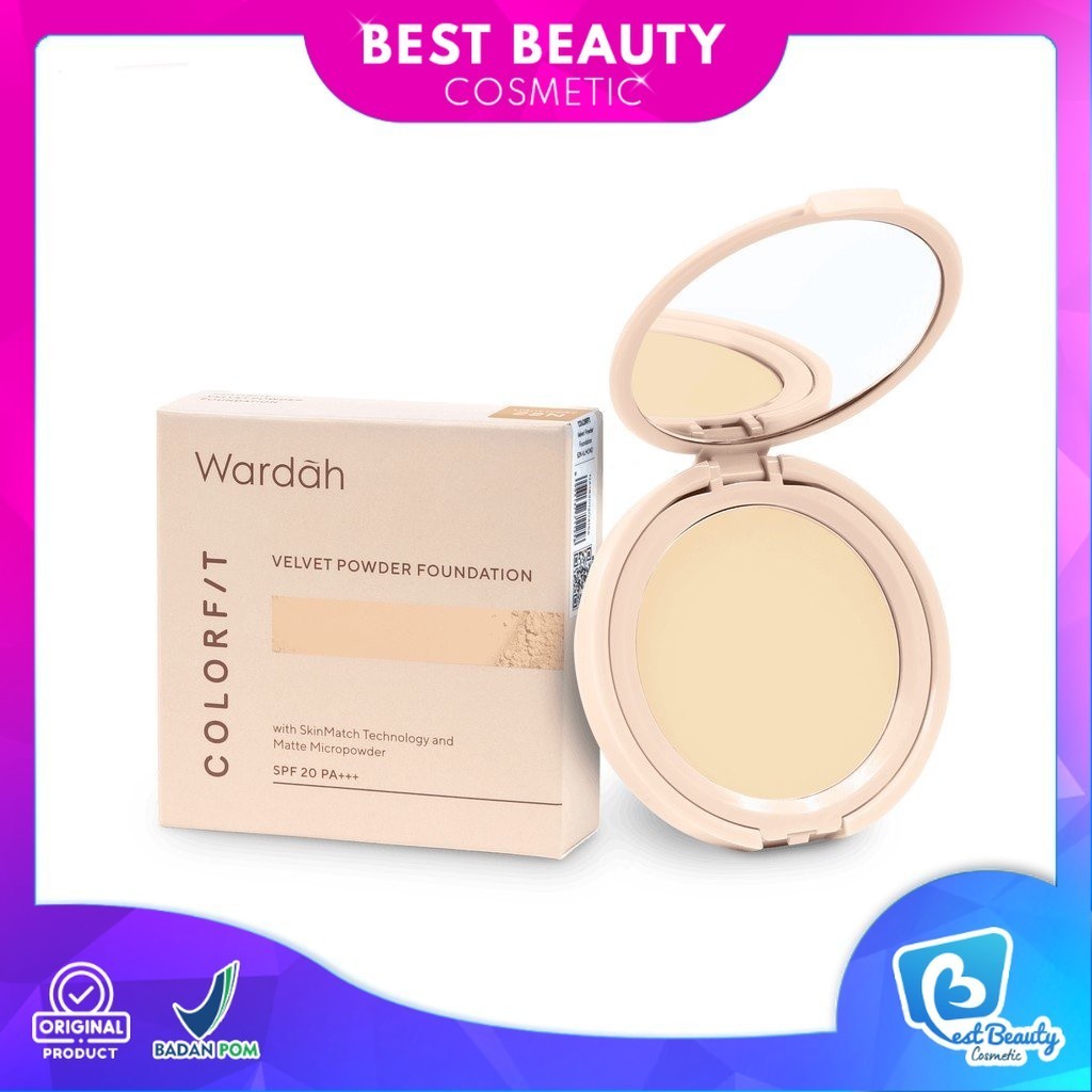 Jual WARDAH Colorfit Velvet Powder Foundation SPF 20 PA+++ | TWC Bedak ...