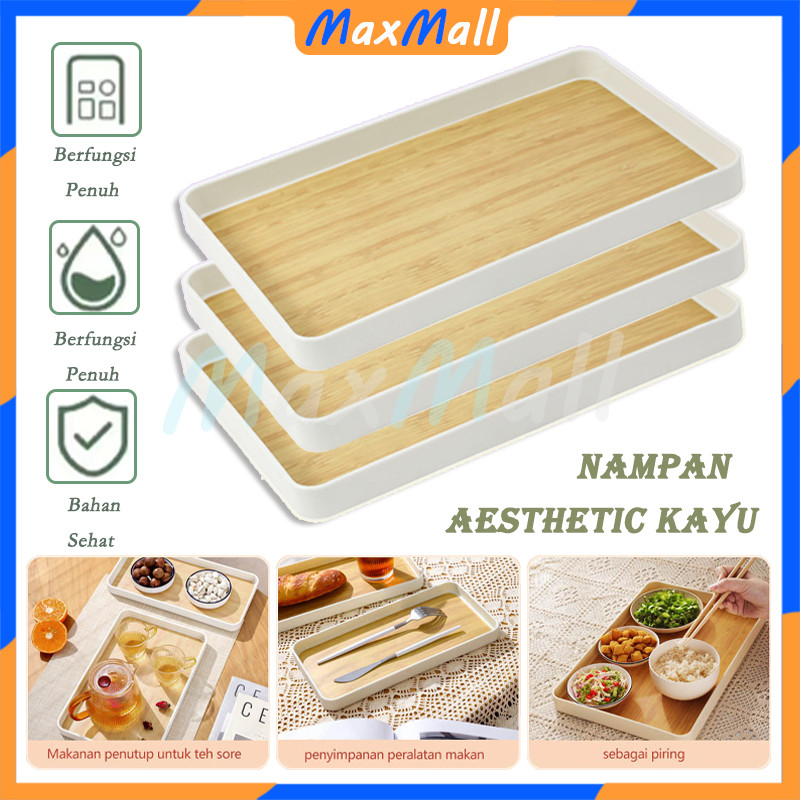 Jual Nampan Saji Rectangle Tray Tatakan Dapur Tatakan Estetik Nampan ...