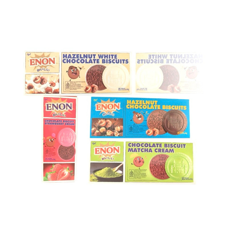 Jual Enon Chocolate Biscuits Strawbery Matcha Halzenut White Chocolate ...