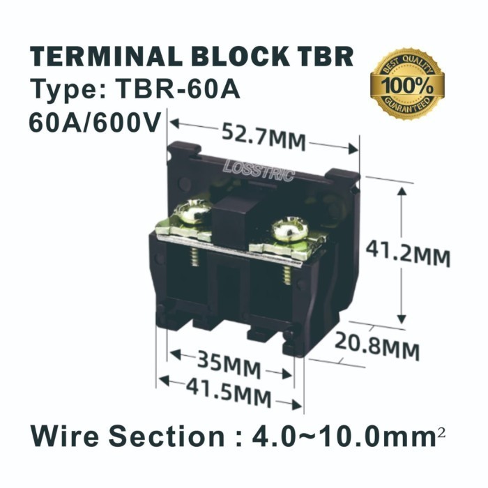 Jual TERMINAL BLOCK 60 AMPER TBR 60A | Shopee Indonesia