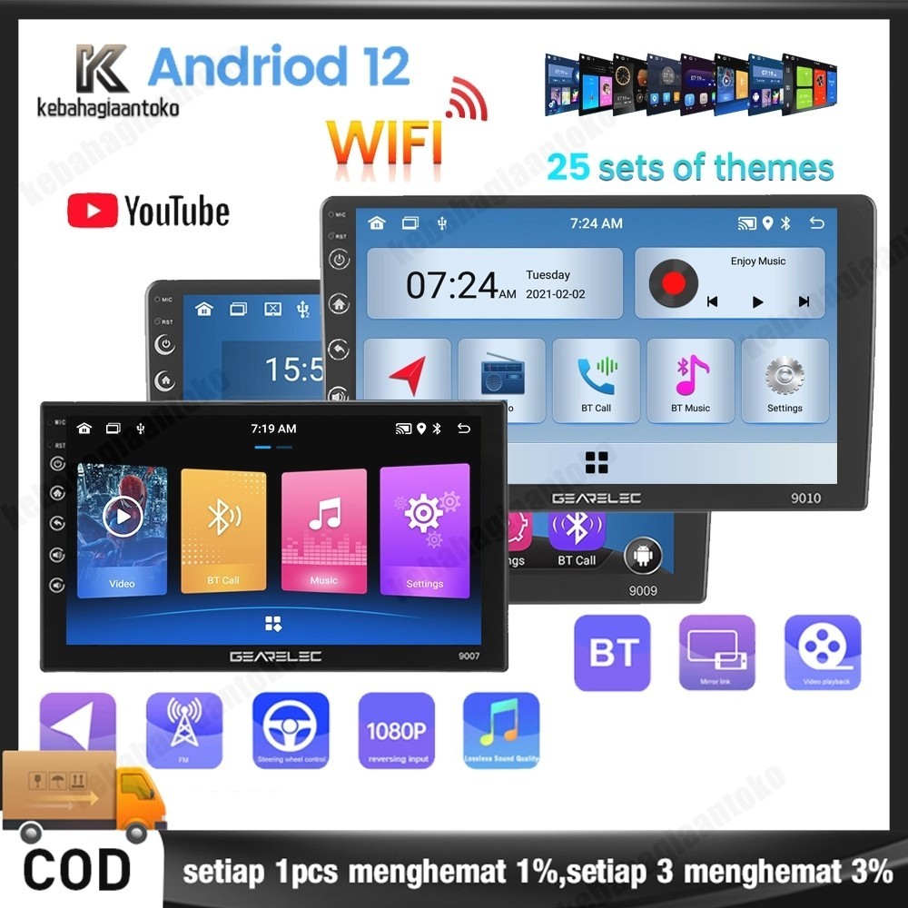 Jual 7/9/10 Inci 2+32G 4+32G Android Head Unit Radio Stereo Mobil Tv Mobil Android 9 Inch 2GB ...