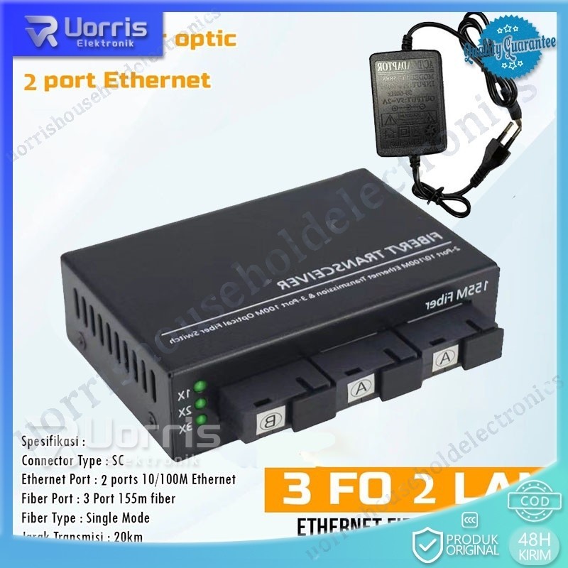 Jual 【COD】 Media Converter 2 Fo 4 Lan Htb 2 Fo 4 Lan 10/100 Mpbs 2F4E Fiber Optical Ethernet ...
