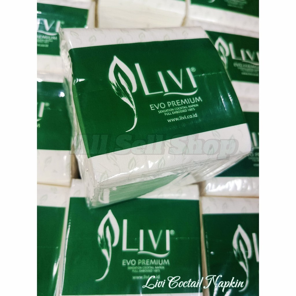 Jual Tisu Tissue Makan Livi Evo Premium Cocktail Napkin 100 Sheets 2 ...