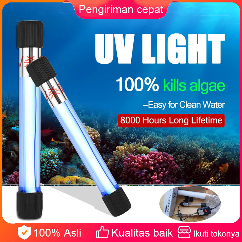Jual Lampu UV Aquarium Tangki Ikan UV Sterilisasi Lampu Ultraviolet Lampu Kolam Ikan Anti Air ...
