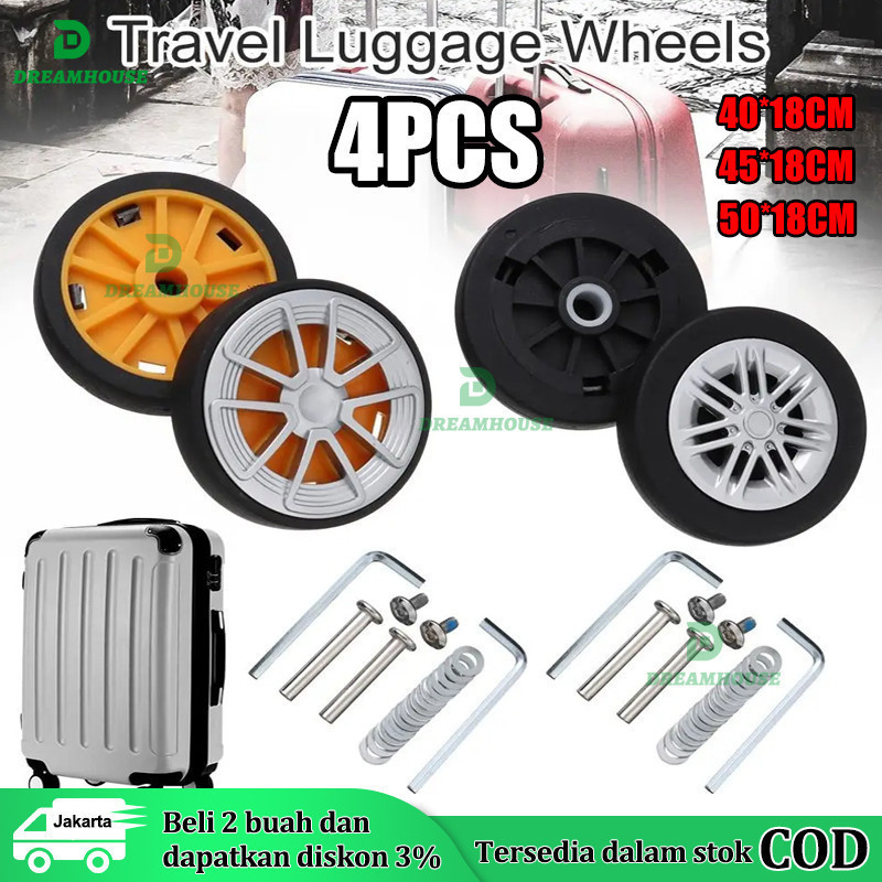 Jual 4Pcs/Set Roda Koper Double Wheel kanan kiri 40/45/50*18 Mm Wheels ...