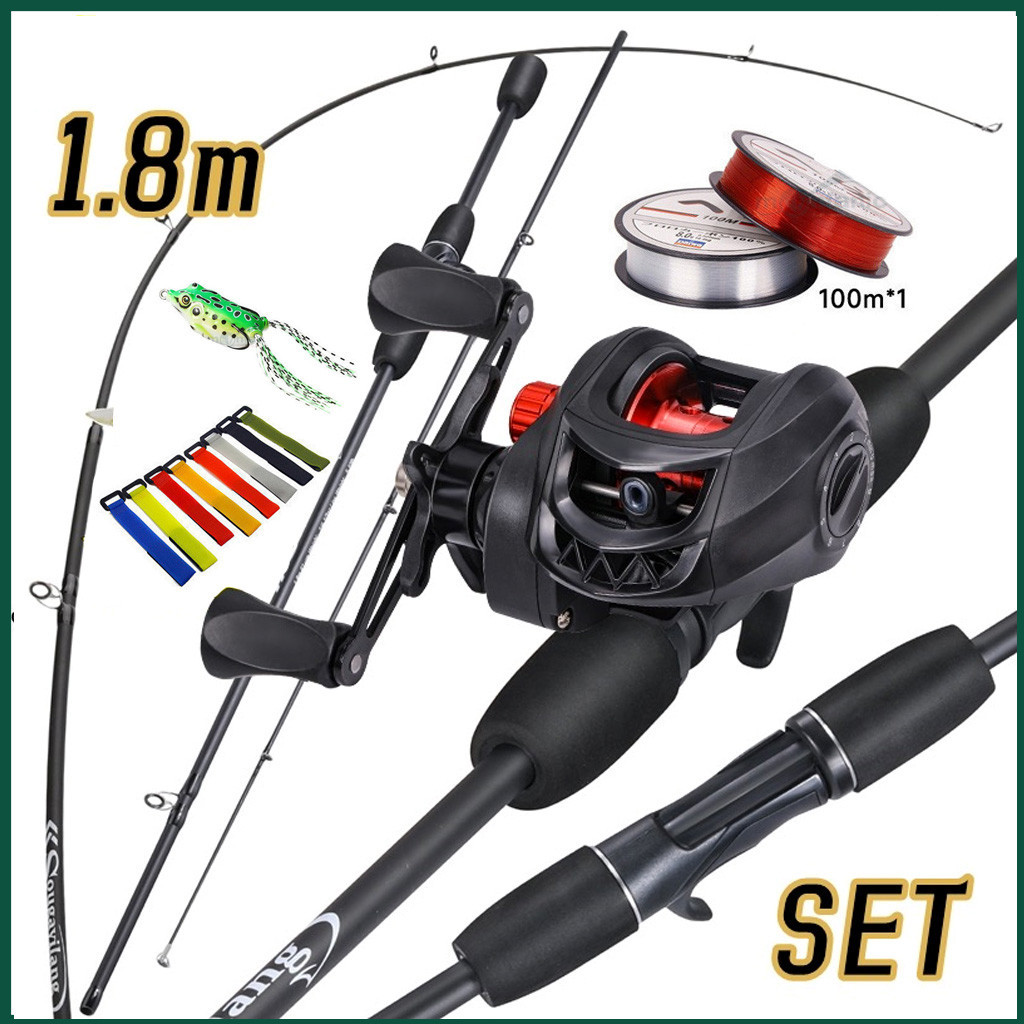 Jual Joran Pancing Full Set 1.8M 10LB 7.2:1 Joran BC Set Reel BC Joran ...