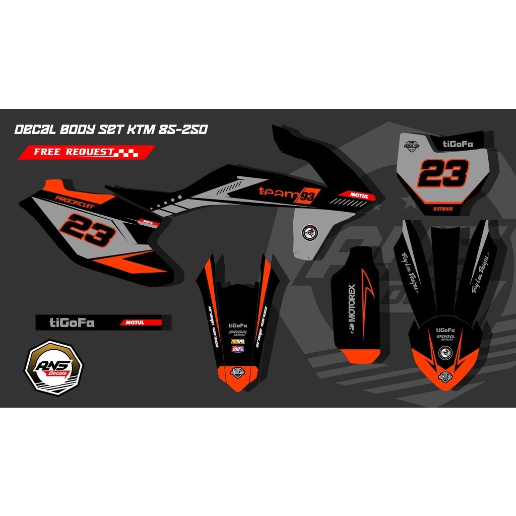 Jual decal body set ktm 85 -decal body set ktm 250 -decal ktm | Shopee ...