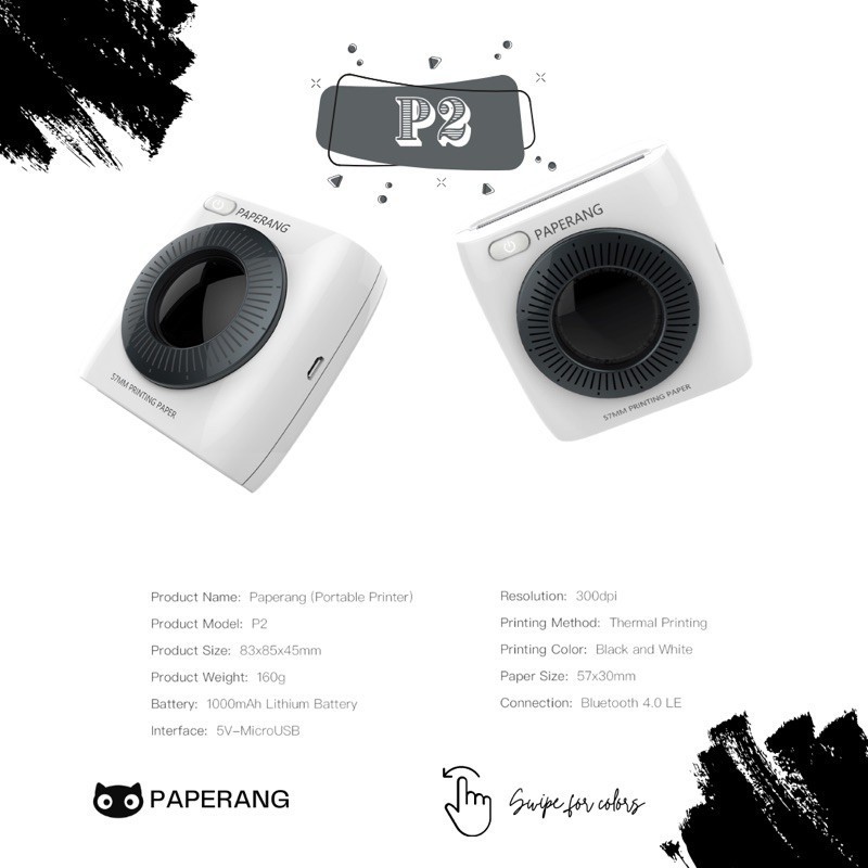 Jual P2 304 dpi Paperang Portable Bluetooth Printer | Shopee Indonesia