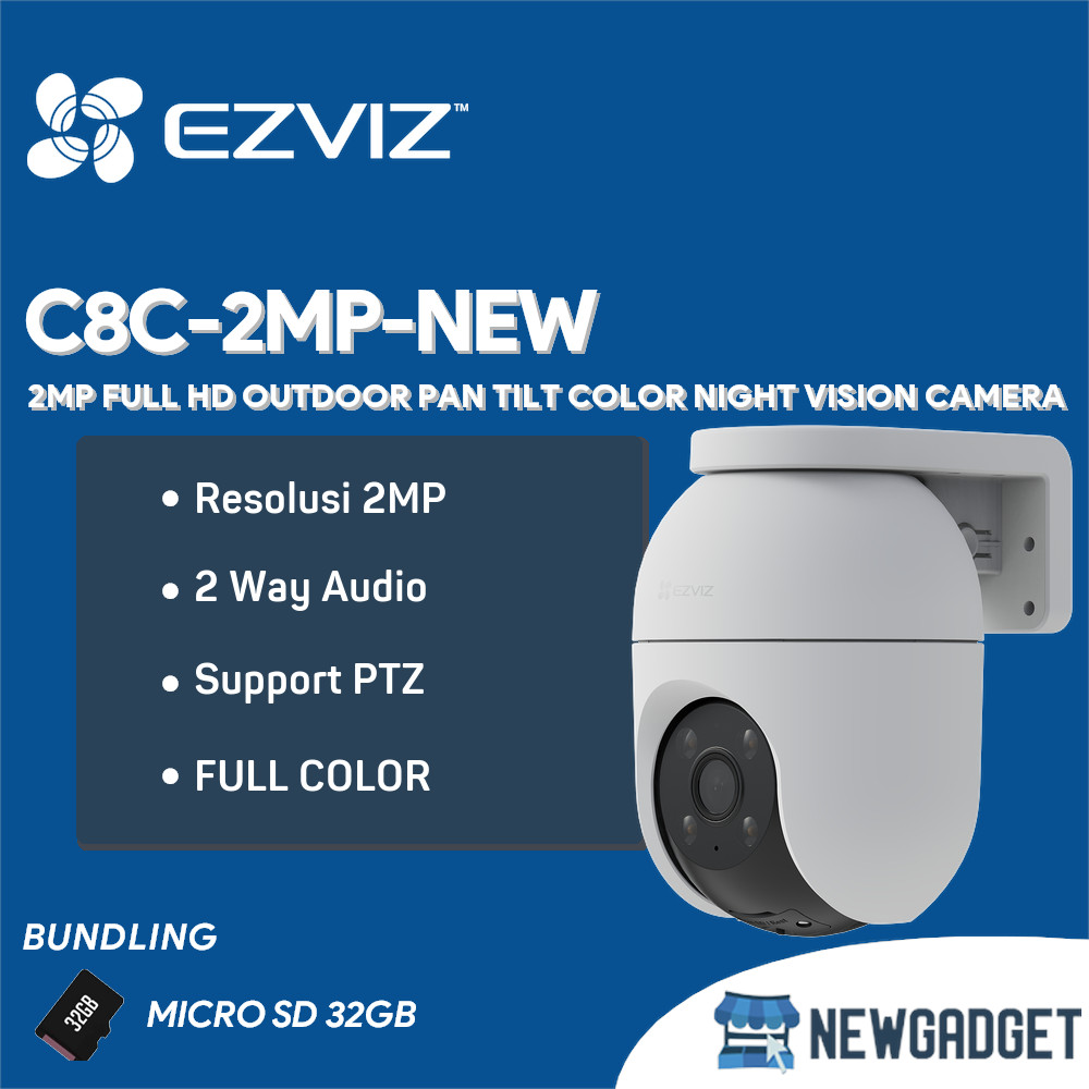 Jual EZVIZ C8C-2MP-NEW 2MP OUTDOOR PAN TILT COLOR NIGHT WIFI CAMERA ...