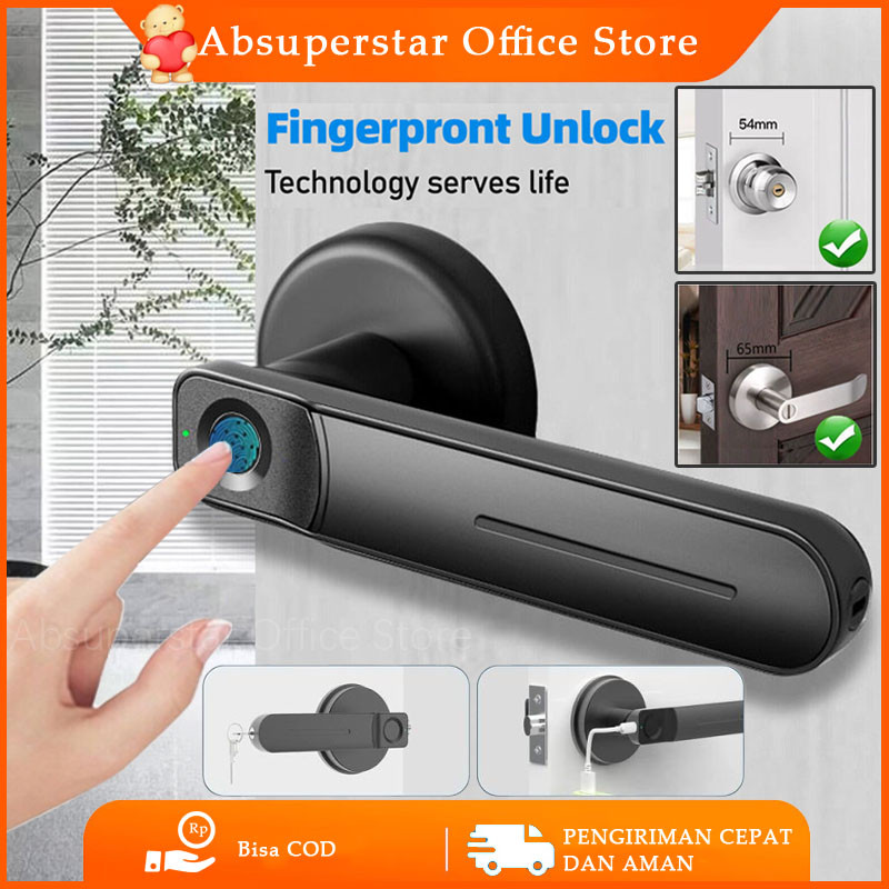 Jual Kunci Pintu Sidik Jari Handle Membuka Elektronik Fingerprint ...