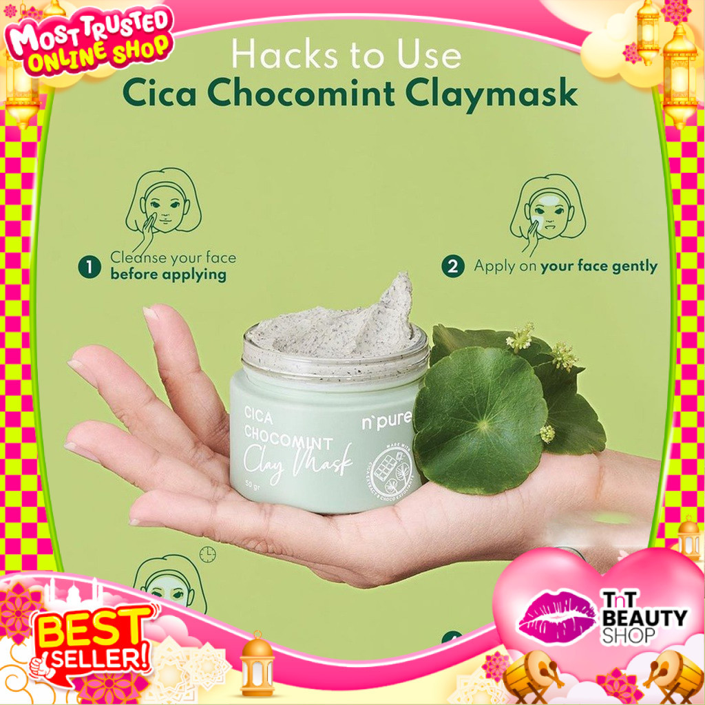 Jual NPURE Clay Mask Centella Asiatica Chocomint | TnT Beauty Shop | Shopee Indonesia