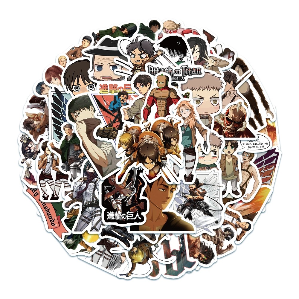 Jual Stiker AOT Stiker Anime Attack Of Titan PACK Eklusif Sticker Titan ...