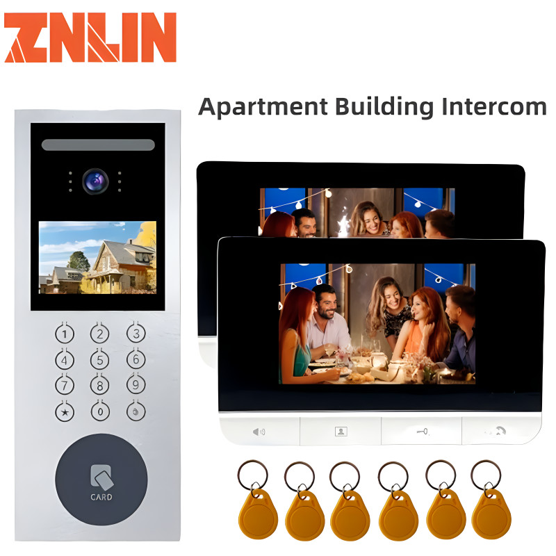 Jual 4.3"LCD Screen Video Intercom Metal Case Waterproof Outdoor RFID ...