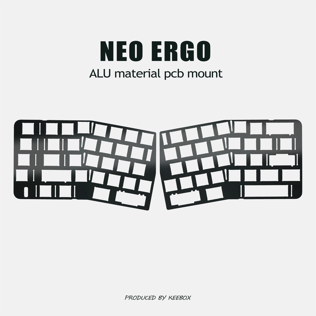 Jual Keebox NEO Ergo PC PP POM FR4 ALU Carbon Positioning Plate Keyboard Kit PCB Mounted ...