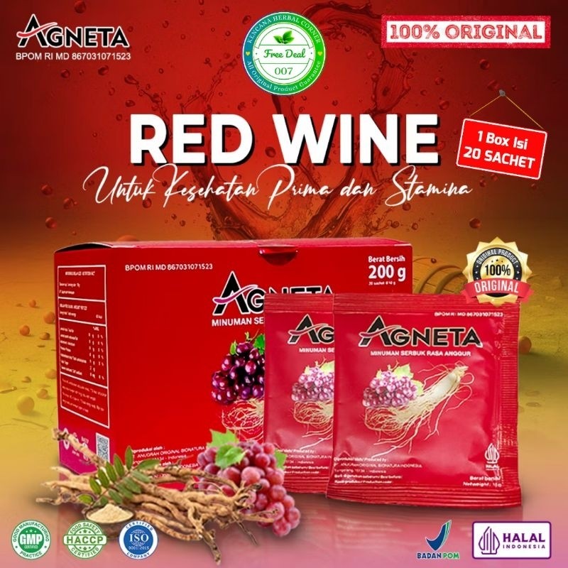 Jual AGNETA RED WIN 1 BOX ISI 20 SACHET ORIGINAL AGNETA MINUMAN SERBUK RASA BUAH ANGGUR | Shopee ...