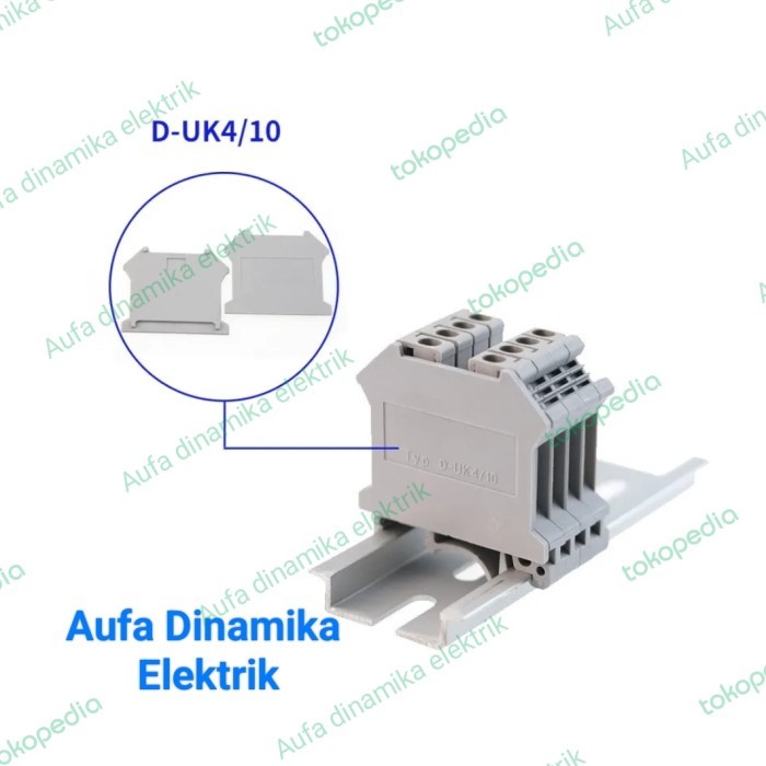 Jual End Plate Terminal Block DIn Rail D-UK4/10 End Plate Terminal | Shopee Indonesia