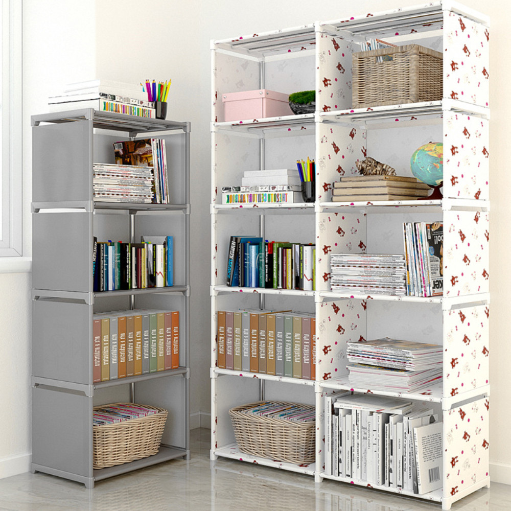 Jual Multi-Level Bookshelf Simple Assembly Storage Bookshelf Portable ...