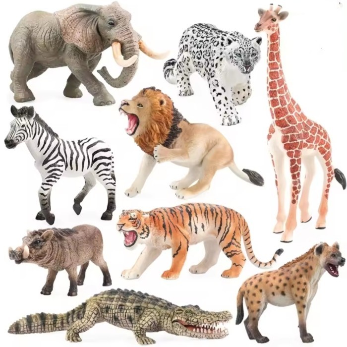 Jual mainan figure animal binatang gajah harimau zebra ular buaya bear ...