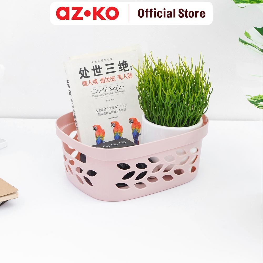 Jual AZKO Ezy Storage 26x20x10.65 cm Fleur Keranjang Penyimpanan - Pink ...