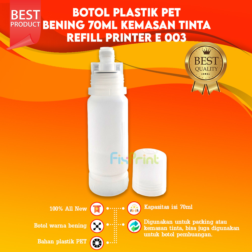 Jual Botol Tinta Kosong Kapasitas 70ml For Tinta Refill Printer Epson ...
