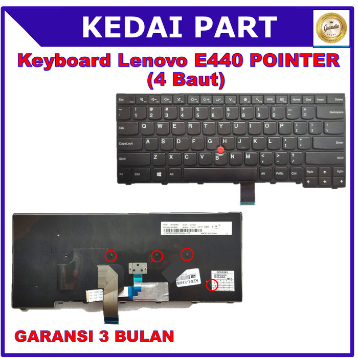 Jual Keyboard Lenovo Thinkpad E440 E431 E450 E455 T450 W450 4 Baut Pointer | Shopee Indonesia