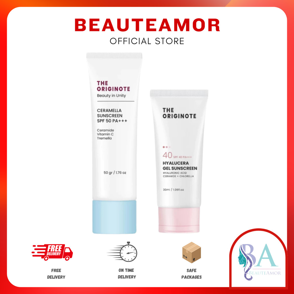 Jual The Originote Ceramella Sunscreen SPF50 PA+++ 50gr | Hyalucera Gel ...