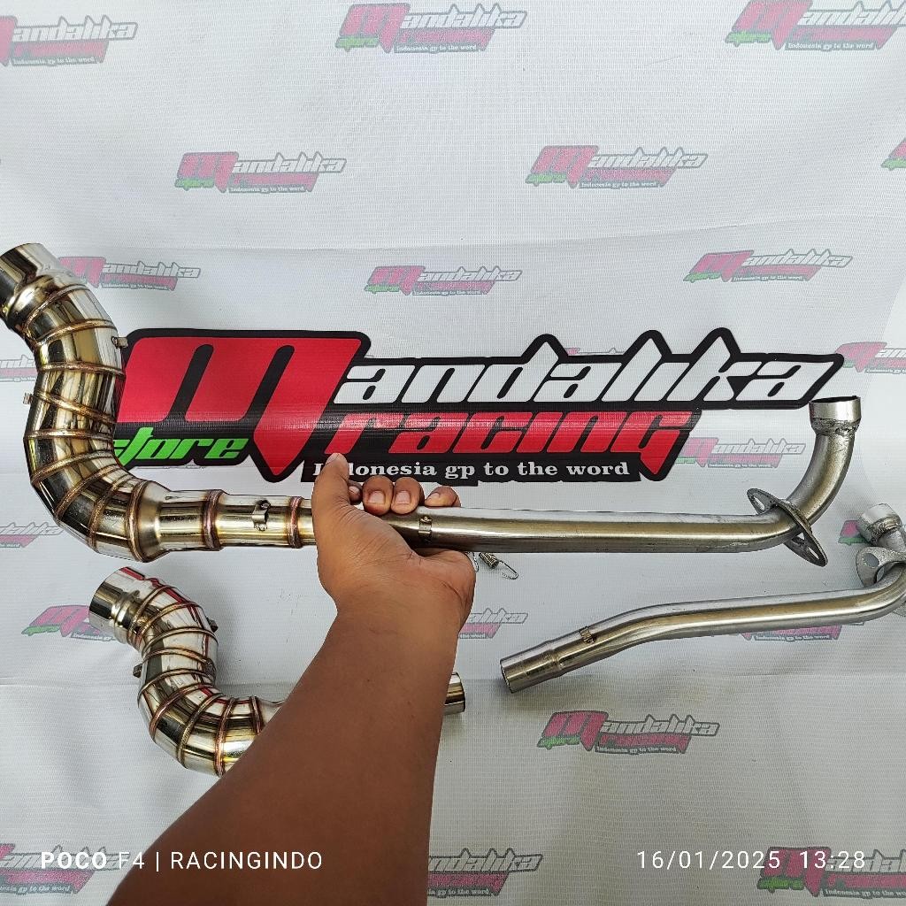 Jual stanles pipe big elbow pipe 51 mm FOR XRM 110/125 WAVE 100/110/125 ...