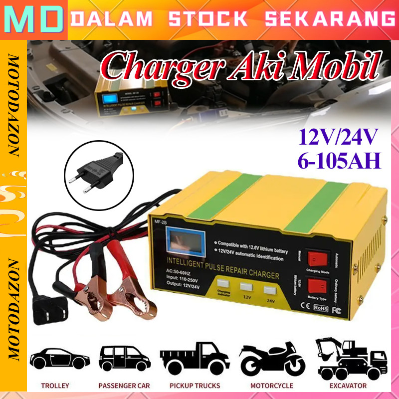Jual YQ-1000 Charger Aki Mobil Motor 12V/24V 6-105AH MF-2B Otomatis Accu Kering Dan Basah Lead ...