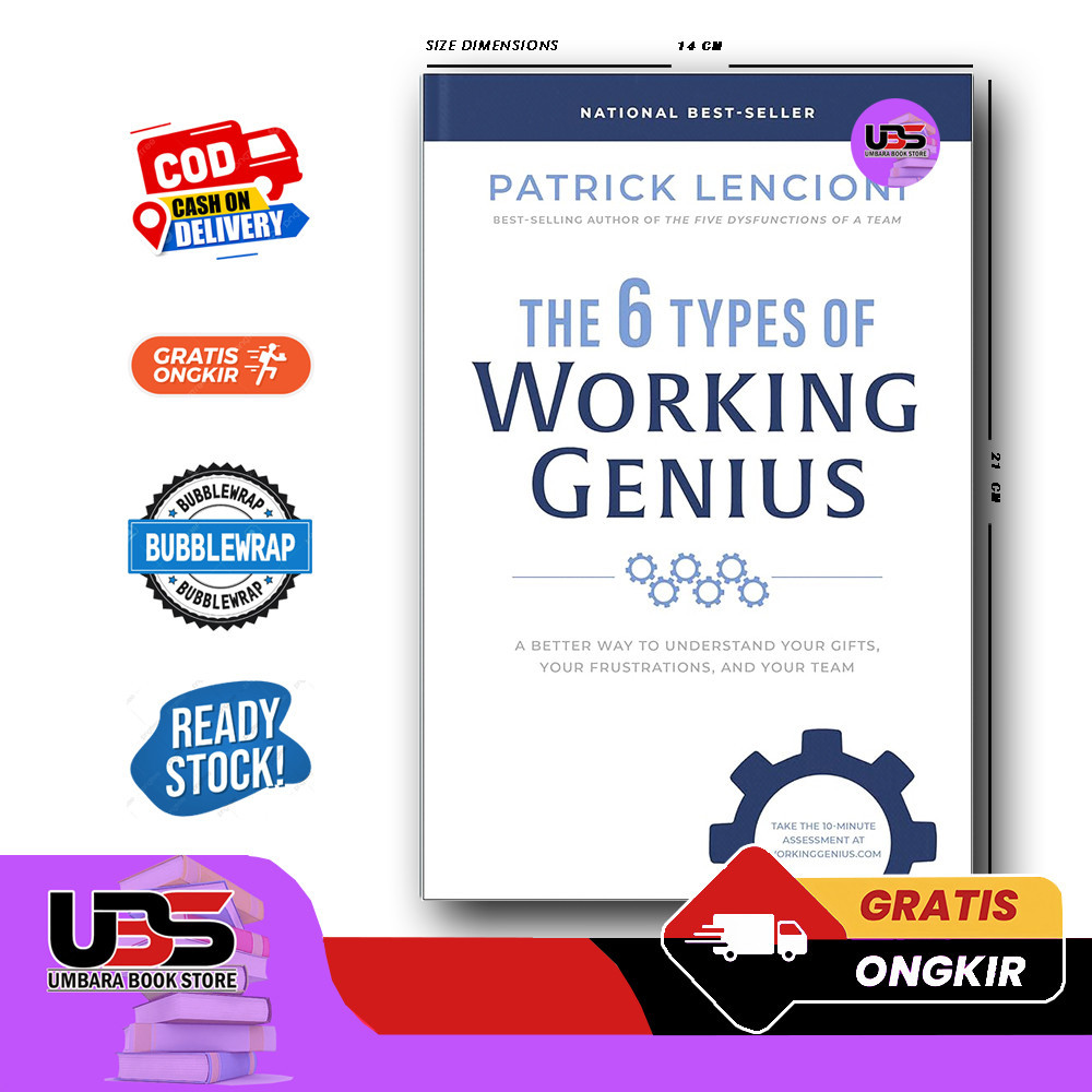 Jual The 6 Types of Working Genius - Patrick M. Lencioni (English ...