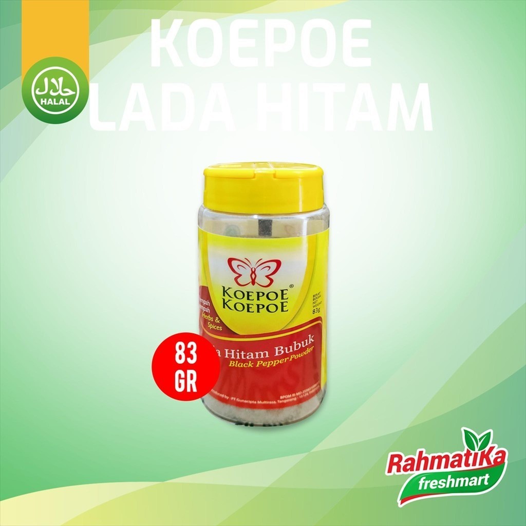 Jual Koepoe Koepoe Lada Hitam Bubuk / Black Pepper 83 gr (Bumbu Dapur ...