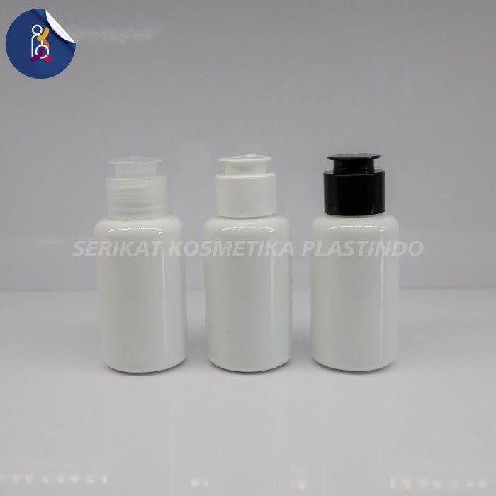 Jual BOTOL TUBULAR 60ML FLIP TOP JAMUR PUTIH FLIPTOP HITAM CLEAR BENING ...