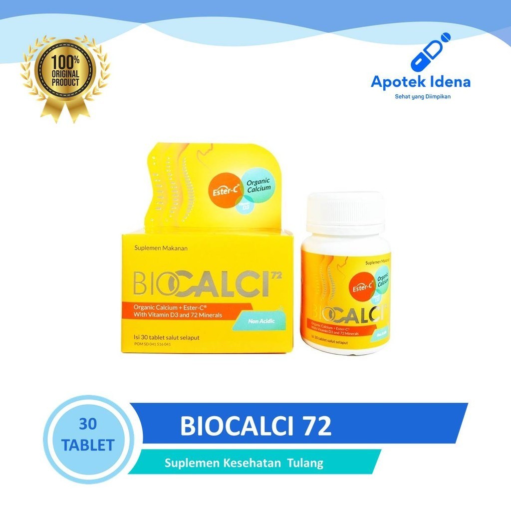 Jual HOLISTICARE BIOCALCI 72 isi 30 Tablet Ester c Vitamin Tulang ...