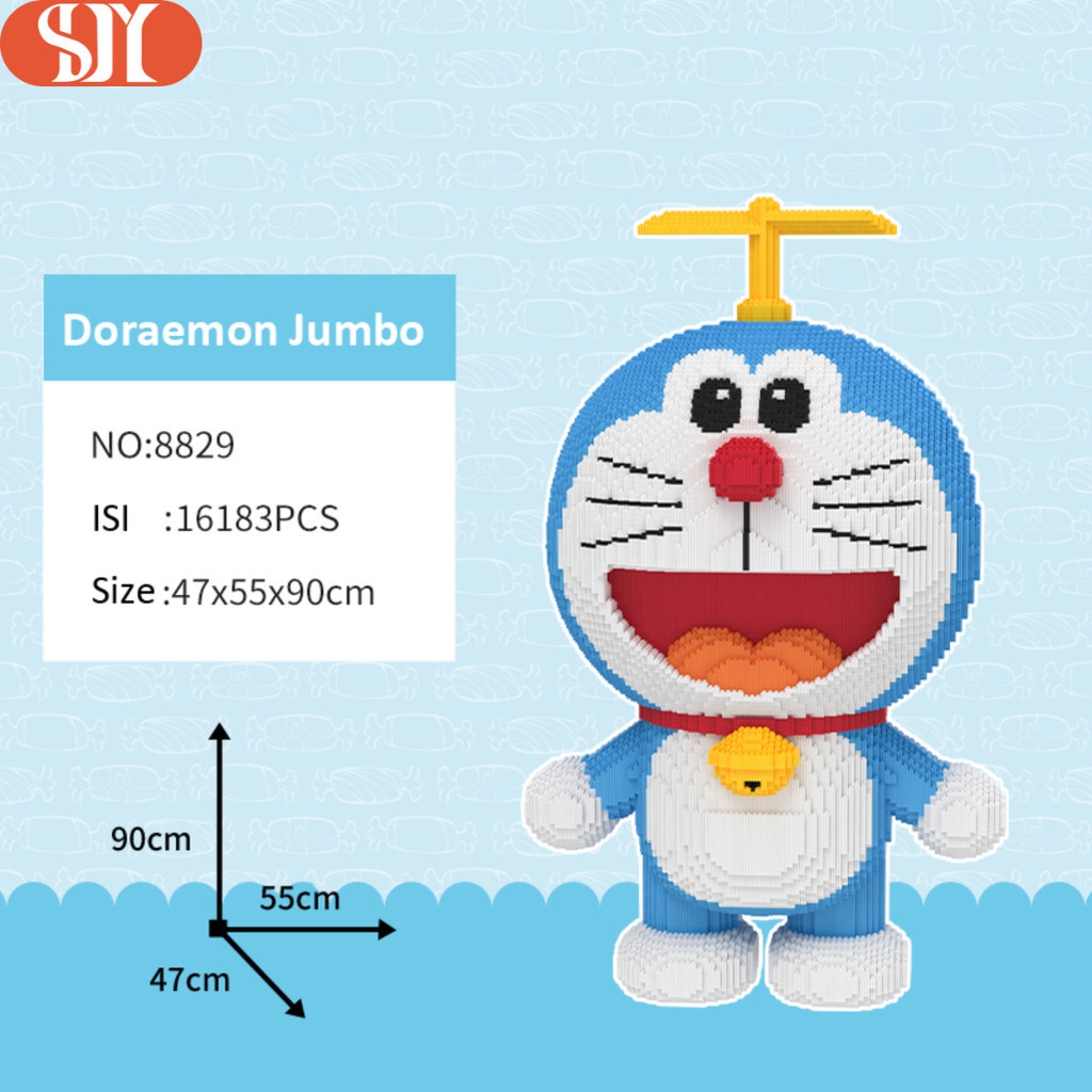 Jual Official Nano Blocks DORAEMON JUMBO/BIG SERIES 3D Model, Mainan ...