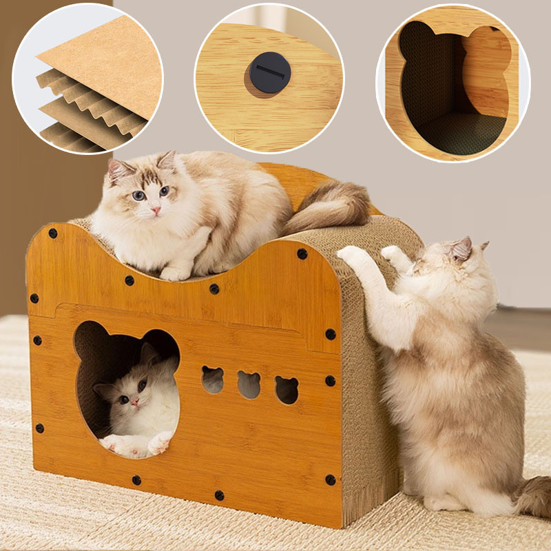 Jual Cat Scratching Board Villa Multifungsi Rumah Kucing Kayu Tempat ...