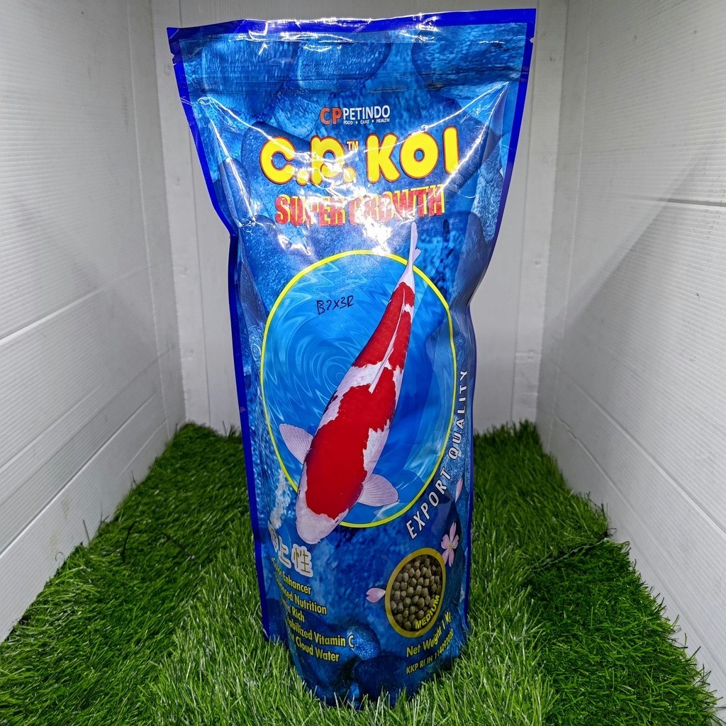 Jual Pelet Ikan Koi CP KOI Super Growth 1KG Size S Floating | Shopee Indonesia