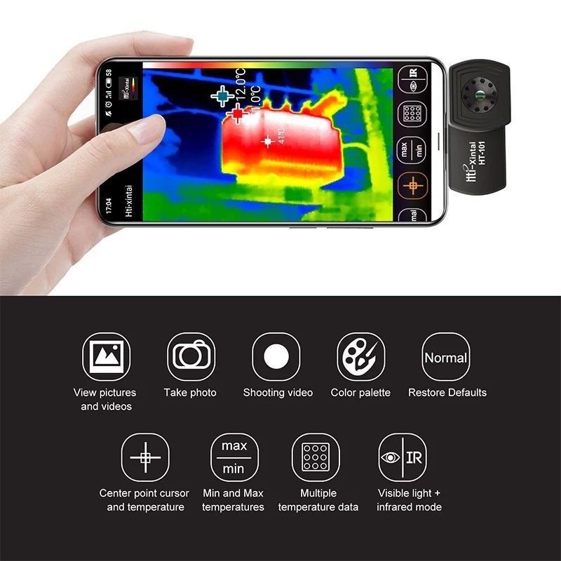 Jual HT-101 hti Mobile Phone Thermal Detection Imager for Android Type ...
