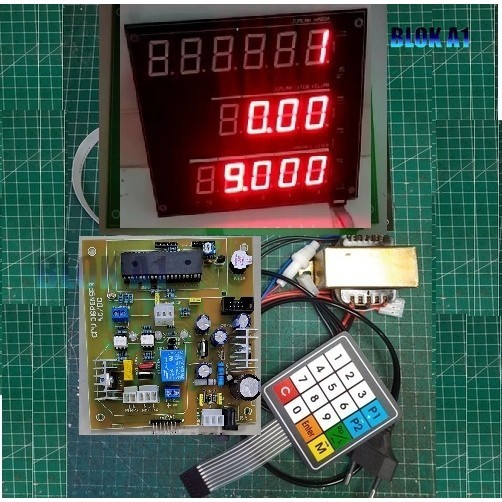 Jual Set CPU Pom Mini Digital Pertamini AC/DC + Display 7 Segmen ...