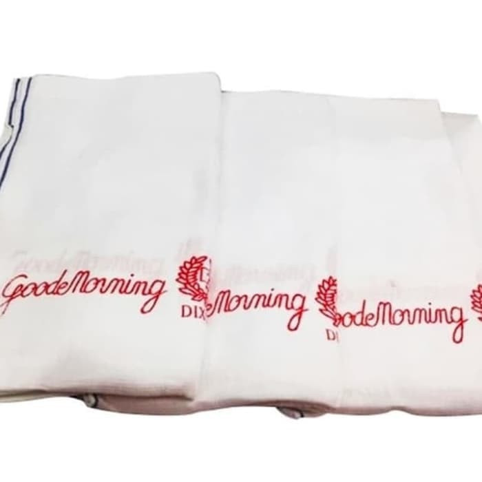 Jual ♥ CANTIKA ♥ Handuk Good Morning putih mudah menyerap air bahan ...