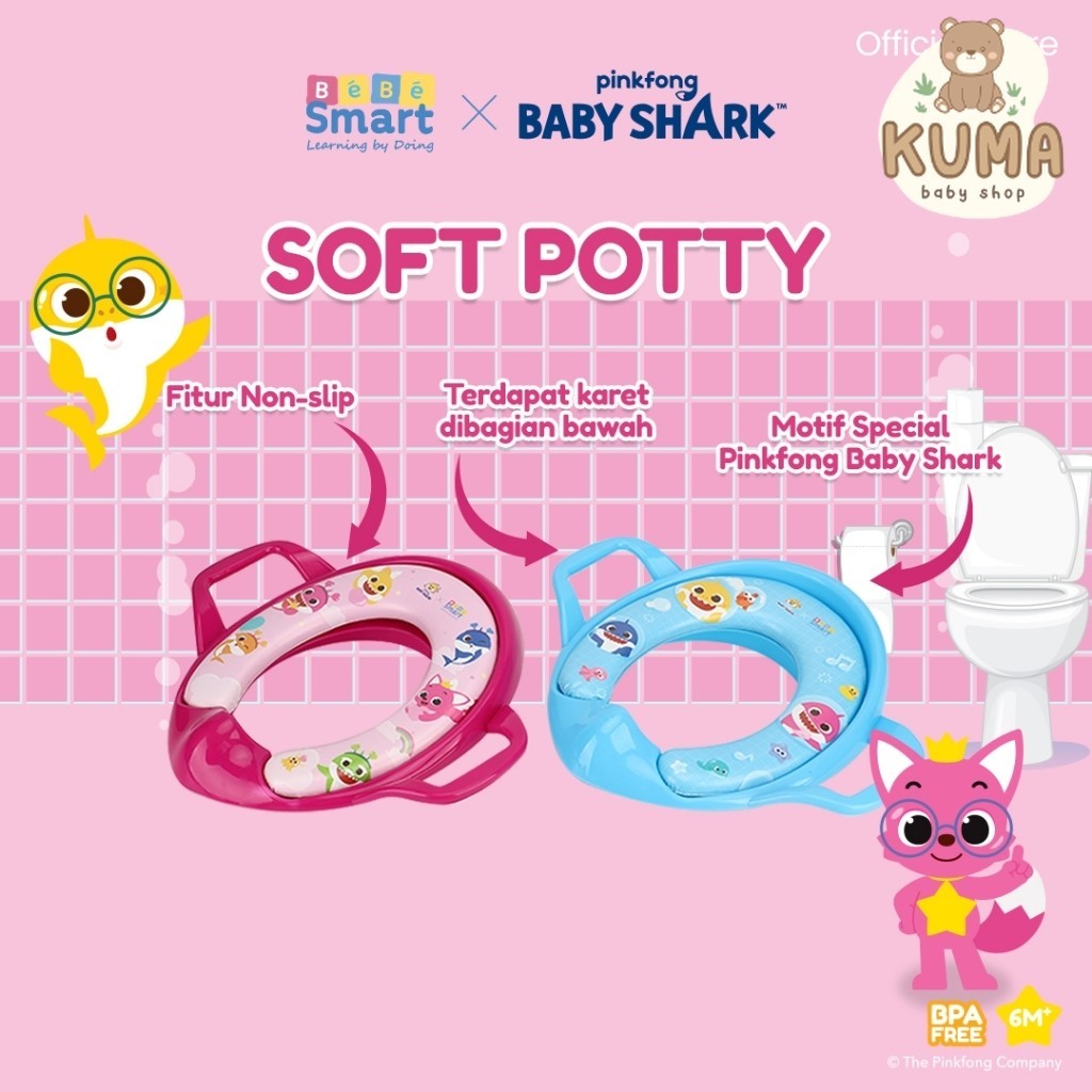 Jual BEBE SMART Pinkfong Pink fong Dudukan Toilet Training Anak Baby ...