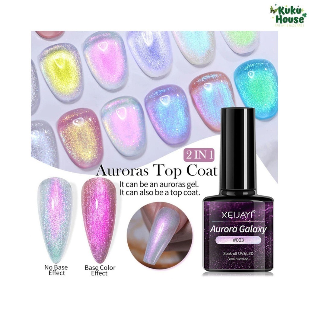 Jual Xeijayi Aurora Galaxy Gel Nail Polish Silver Colorful Sparkling ...