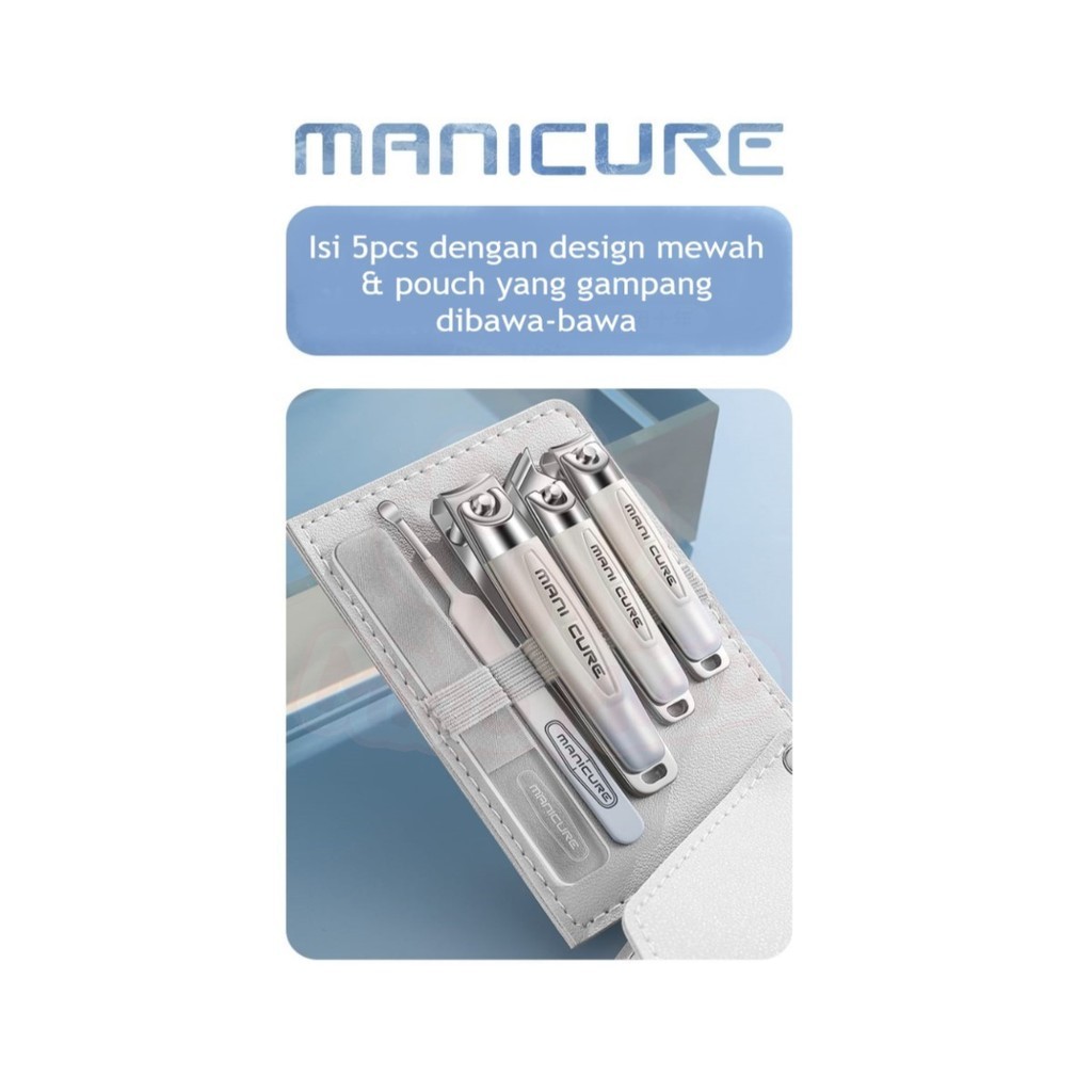 Jual Gunting Kuku 5 pcs / Set - Manicure Pedicure - Perawatan Kuku ...