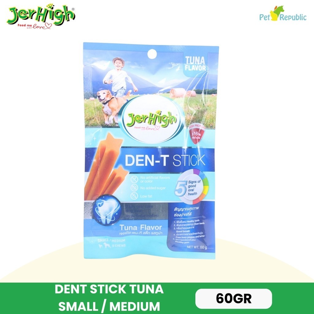 Jual JERHIGH Snack Anjing Den-T Stick Tuna 60g | Shopee Indonesia