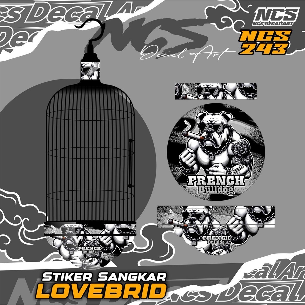 Jual Stiker Sangkar Burung Lovebird Decal Tebok Love Bird Kandang Bulat ...