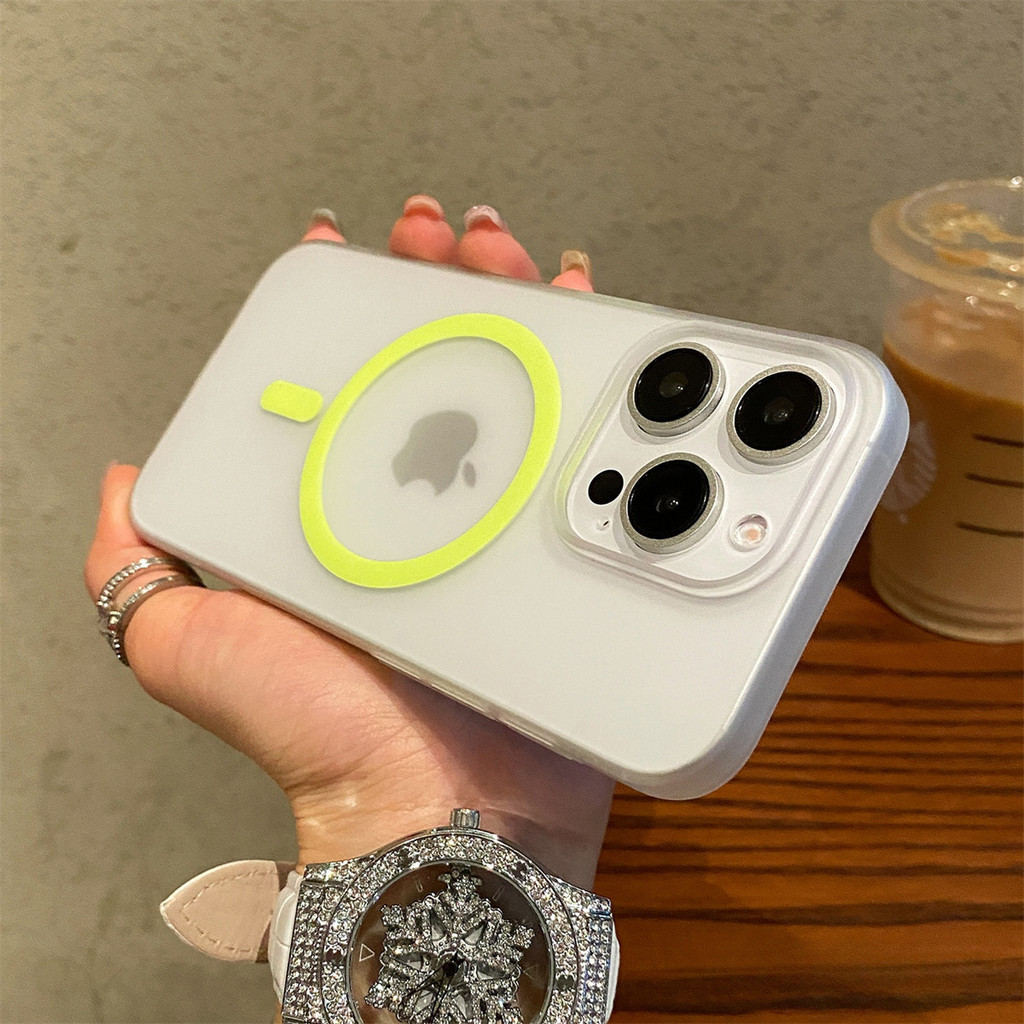 Jual Luminous Magsafe Matte Phone Case for iPhone 15 11 13 12 14 Pro ...
