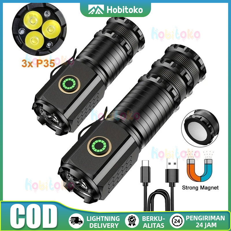 Jual Senter LED Mini Portabel S400 Senter Meriam Baja Kecil Tiga Mata Senter Super Terang ...